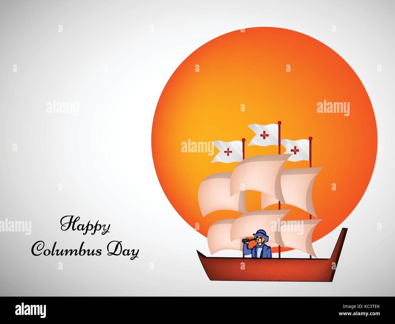 illustration of Columbus Day Background Stock Vector Image & Art - Alamy