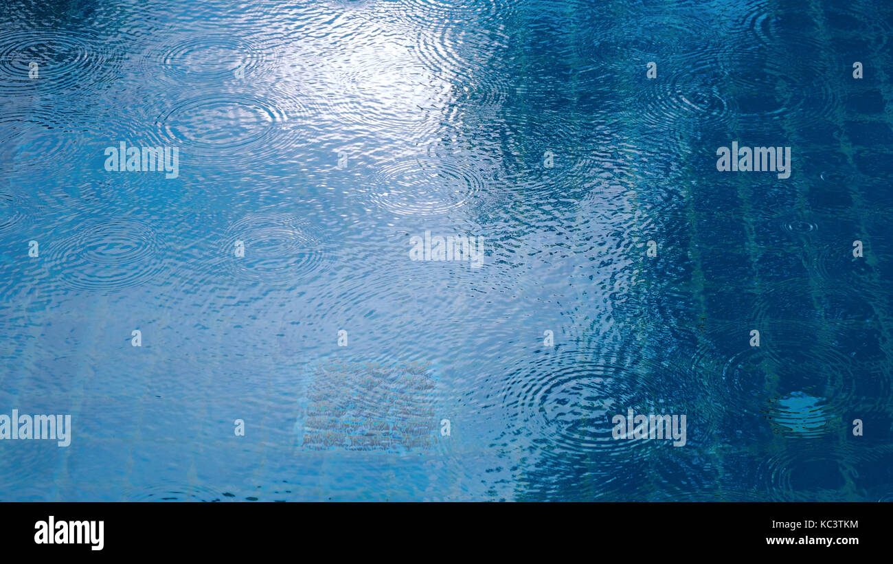 Raindrops ripple pond hi-res stock photography and images - Alamy