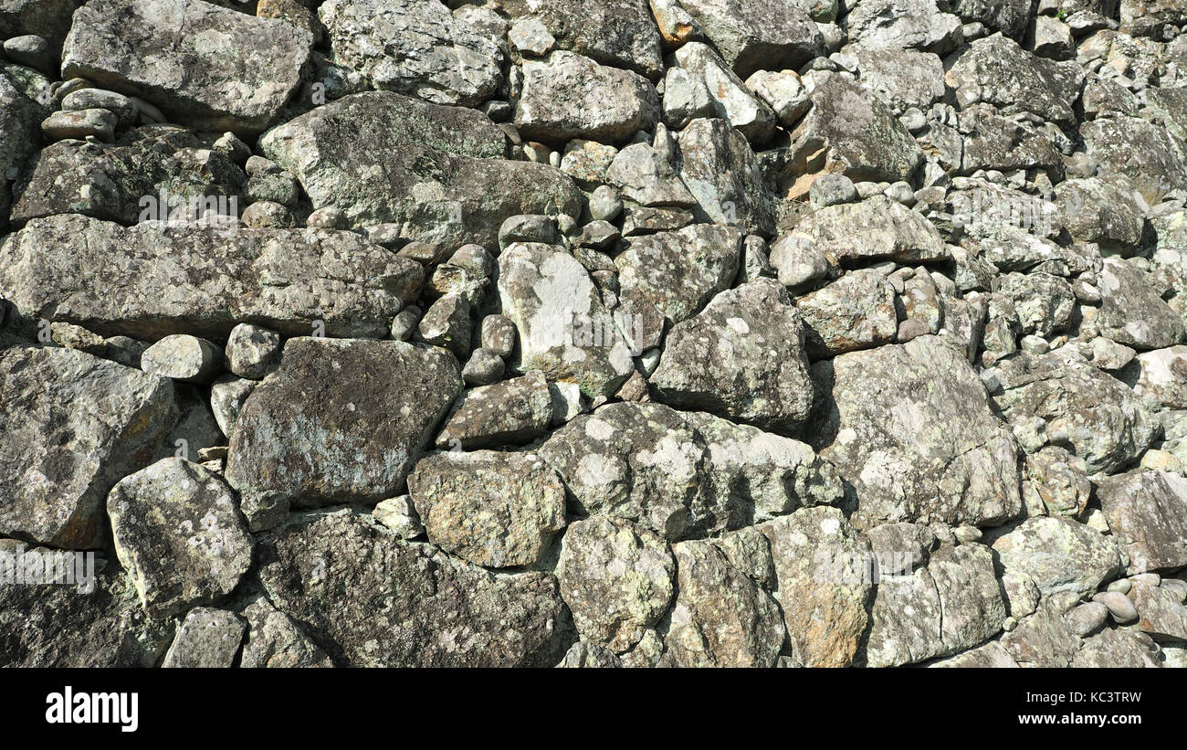 The strong and old stone wall texture from Himeji castle in Hyogo Japan ...