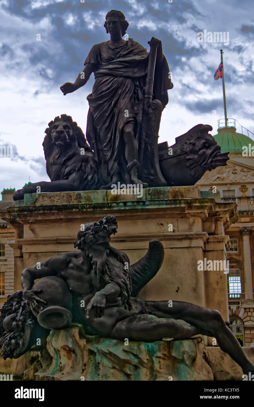 King George III and Father Thames Stock Photo - Alamy