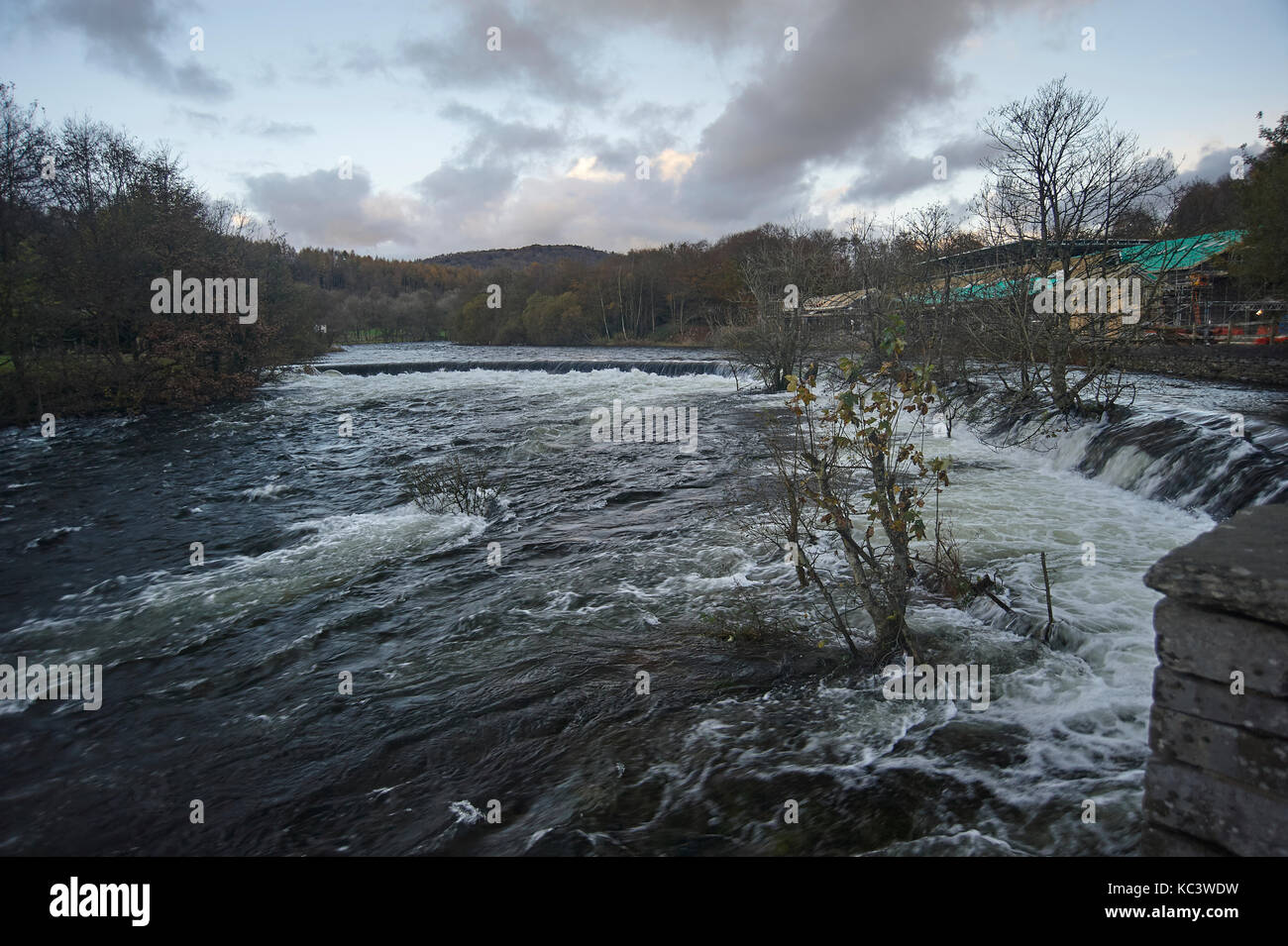 Massive Flooding in the Lake District National Park Stock Photo - Alamy
