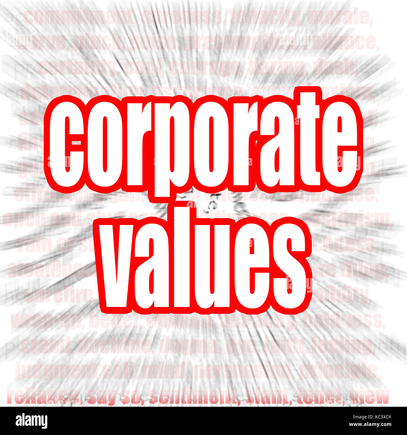 Corporate values word cloud image with hi-res rendered artwork that ...
