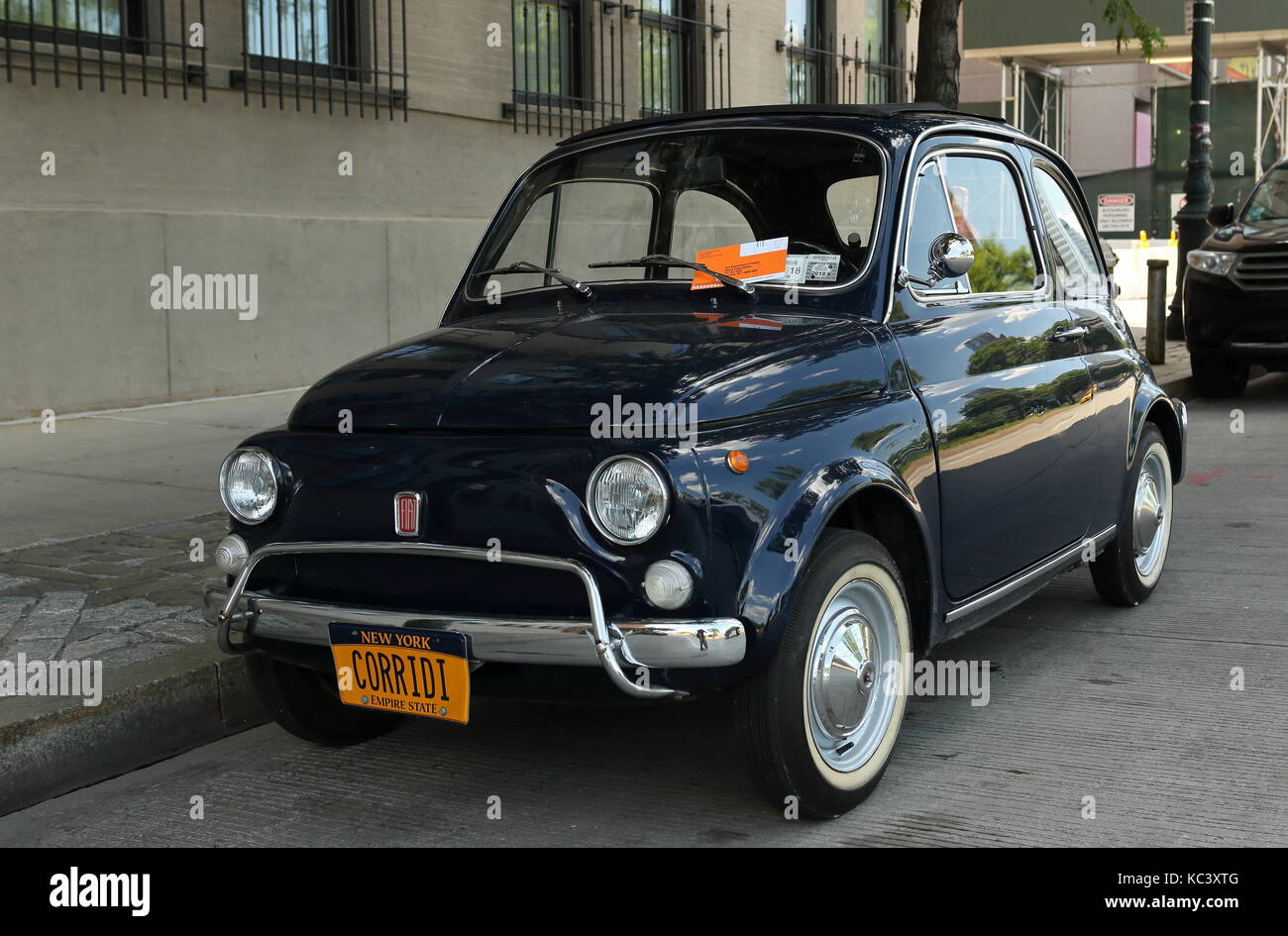 A classic Fiat car in Manhattan, New York on June 28, 2017 Stock Photo ...