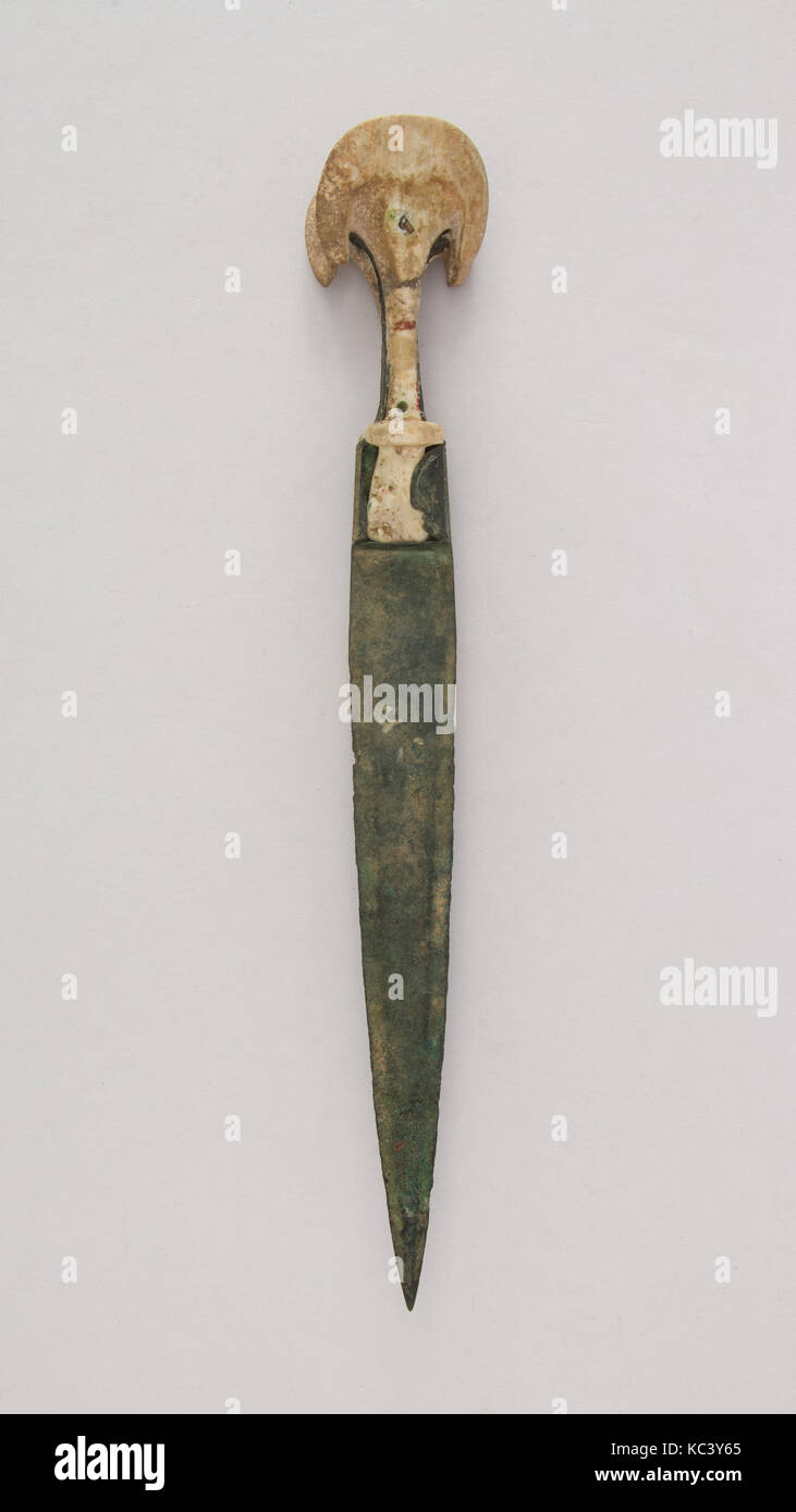 Eared Dagger, ca. 1100 B.C., Lorestan, Iranian, Lorestan, Bronze, L. 14 ...