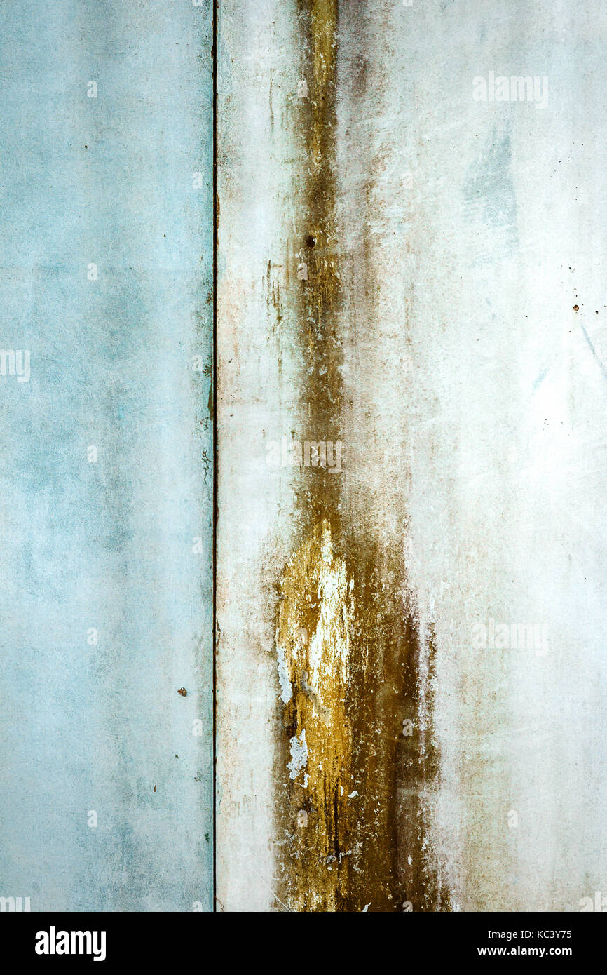 Old blue metal tin panel wall texture. Architecture detail background ...