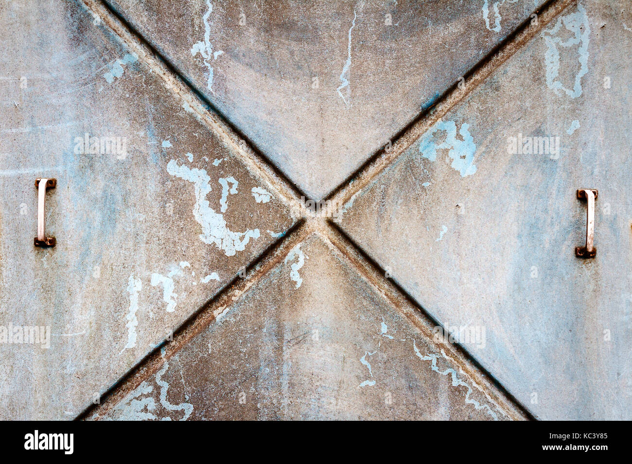Old blue metal tin panel wall texture. Architecture detail background ...