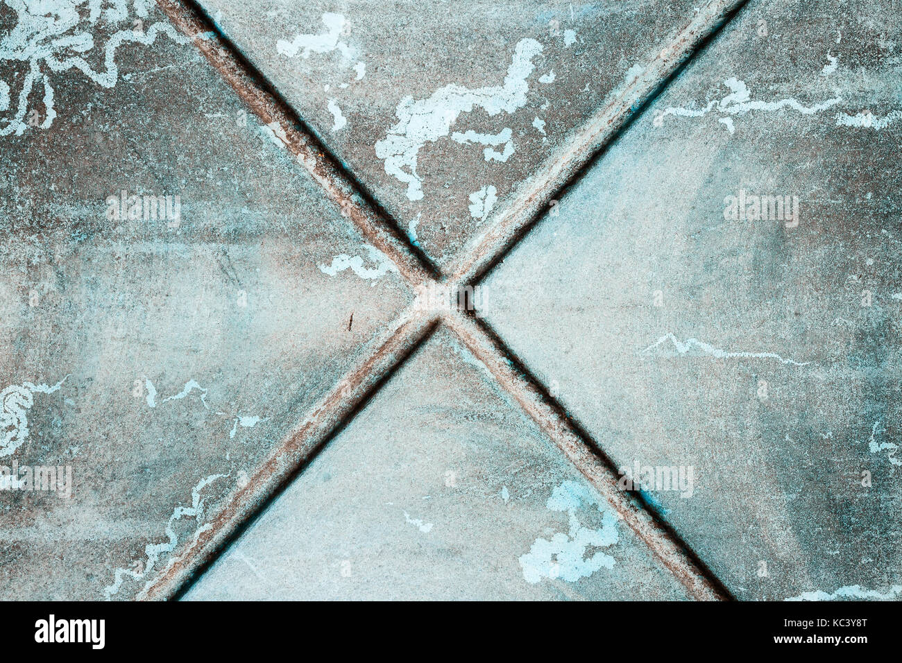 Old blue metal tin panel wall texture. Architecture detail background ...