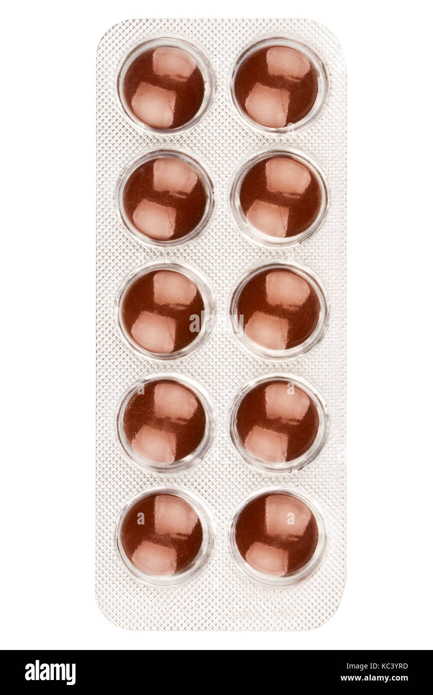 Pack of pills isolated on white background Stock Photo - Alamy