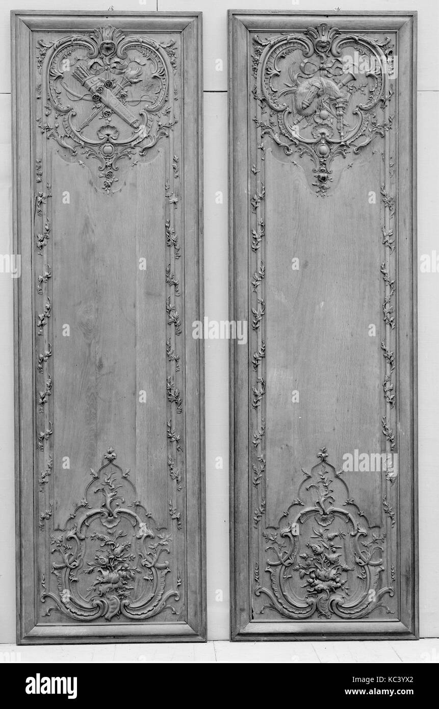 Panel with attributes of music (one of a pair), 1700–1735 Stock Photo ...