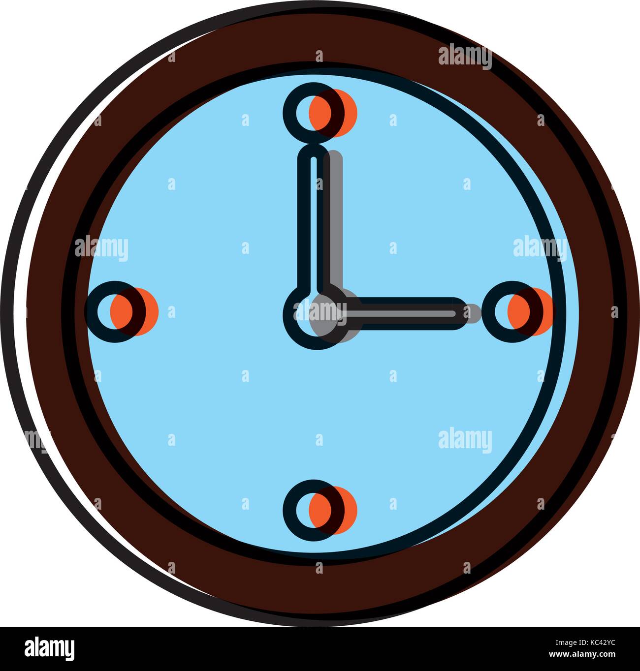 Wall clock time Stock Vector Image & Art - Alamy