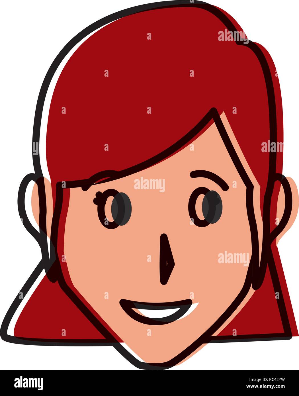 Woman smiling cartoon Stock Vector Image & Art - Alamy
