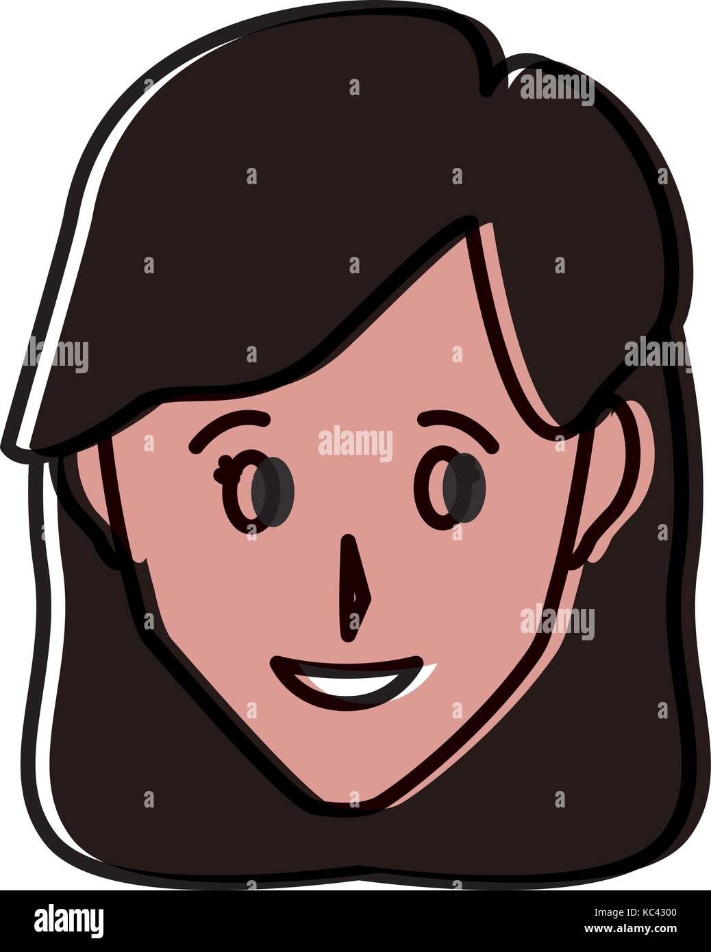 Woman smiling cartoon Stock Vector Image & Art - Alamy