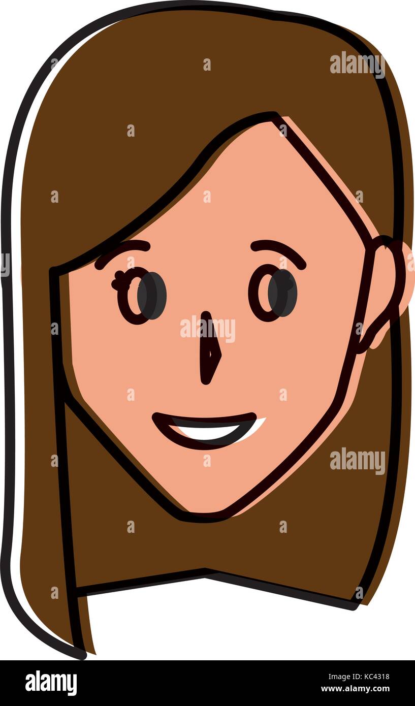 Woman smiling cartoon Stock Vector Image & Art - Alamy