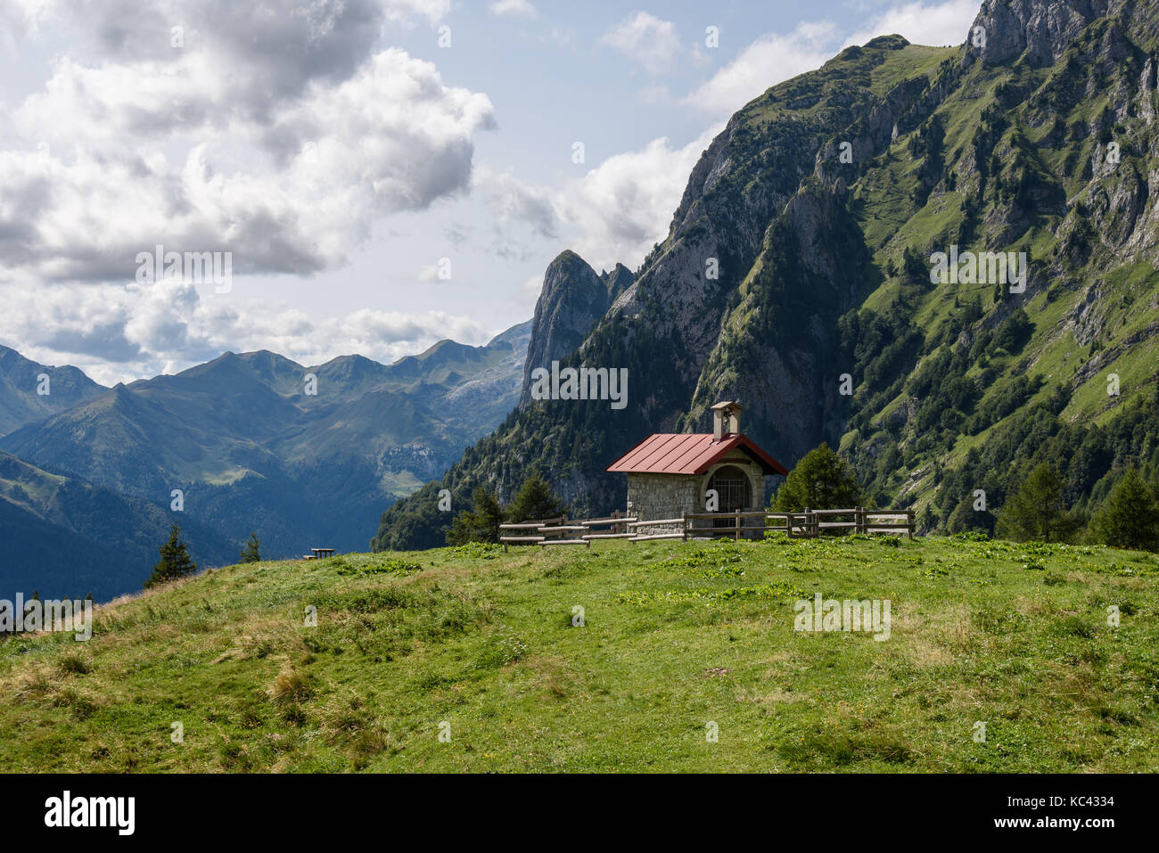 Alpine church in the mountains Stock Photo - Alamy