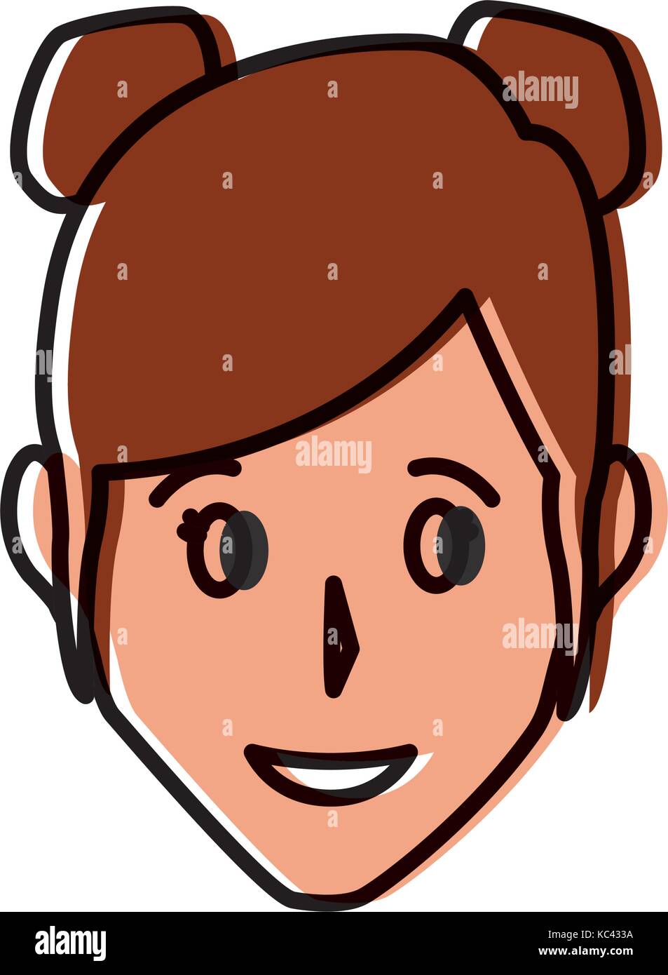 Woman smiling cartoon Stock Vector Image & Art - Alamy