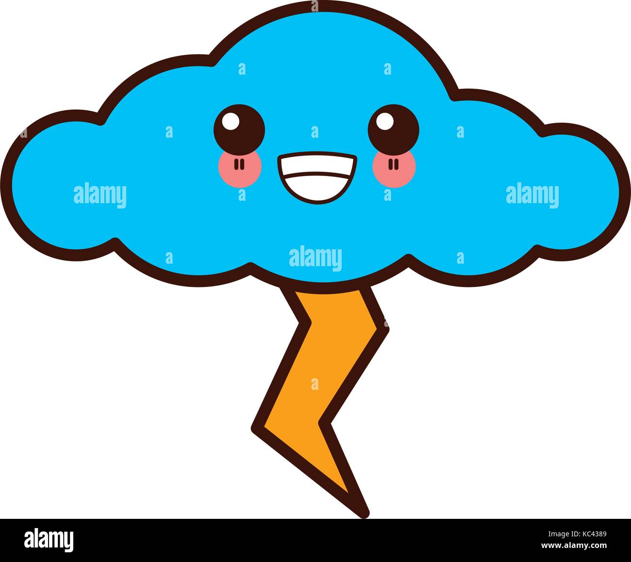 Rainy weather symbol cute kawaii cartoon Stock Vector Image & Art - Alamy