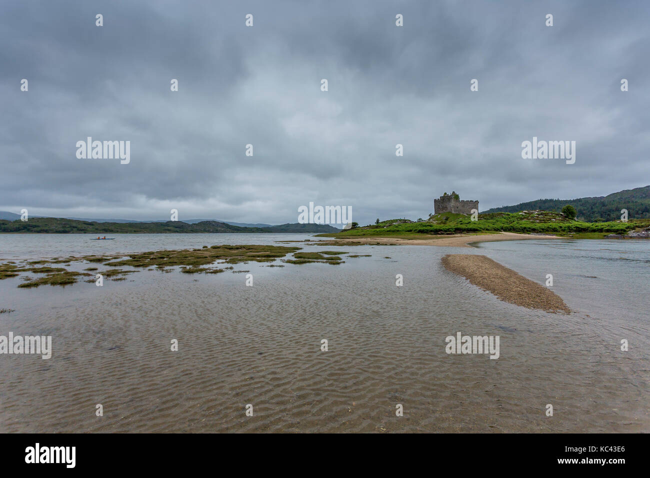 Castle Tioram in the Highlands of Scotland sits in Loch Moidart ...