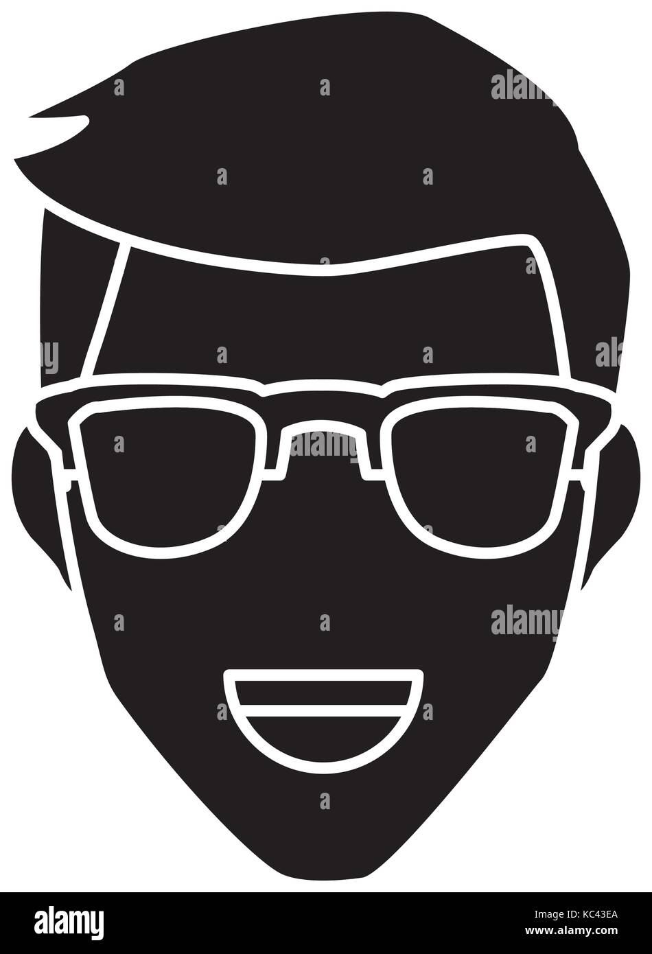 Man with glasses Stock Vector Image & Art - Alamy