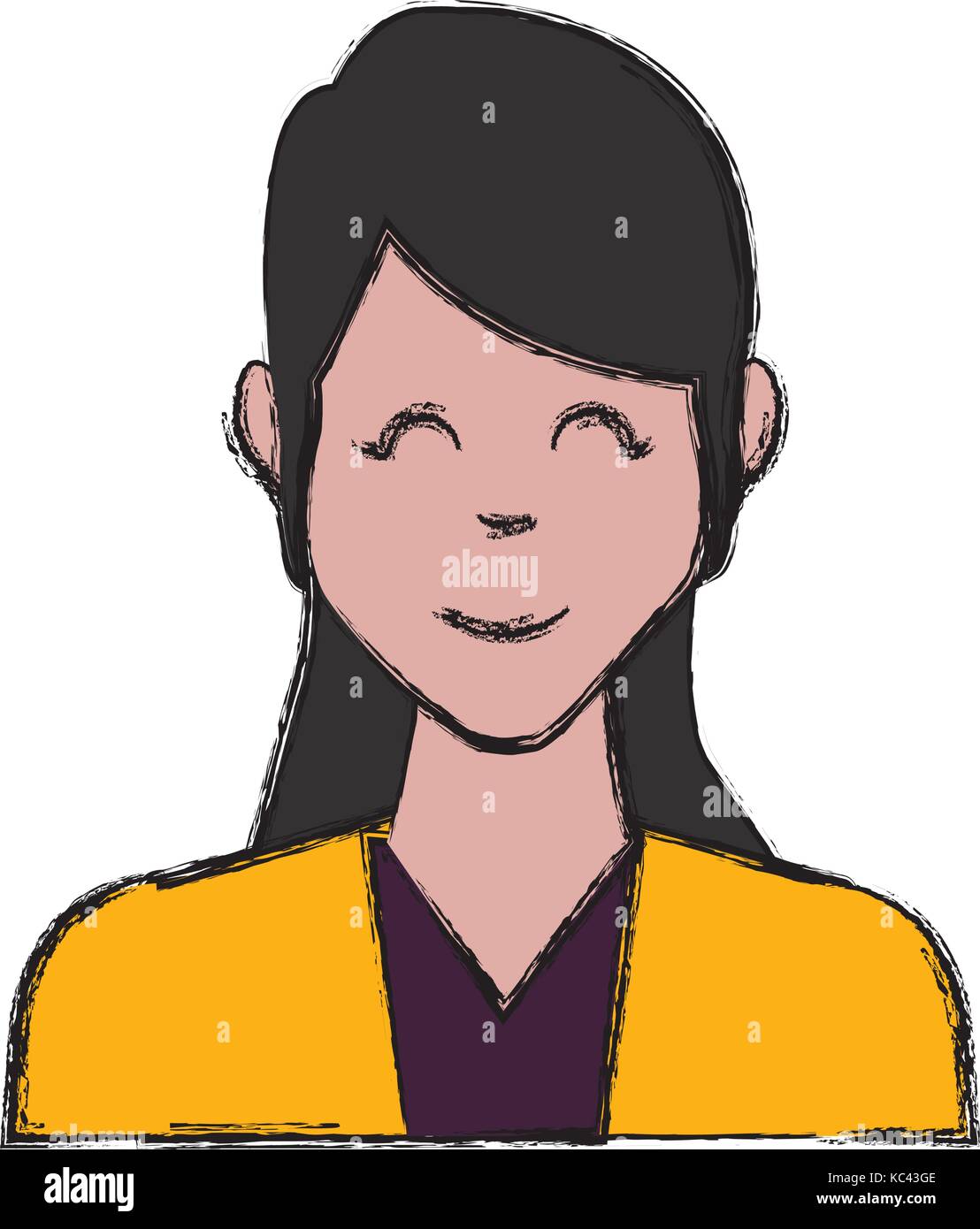 Woman smiling cartoon Stock Vector Image & Art - Alamy