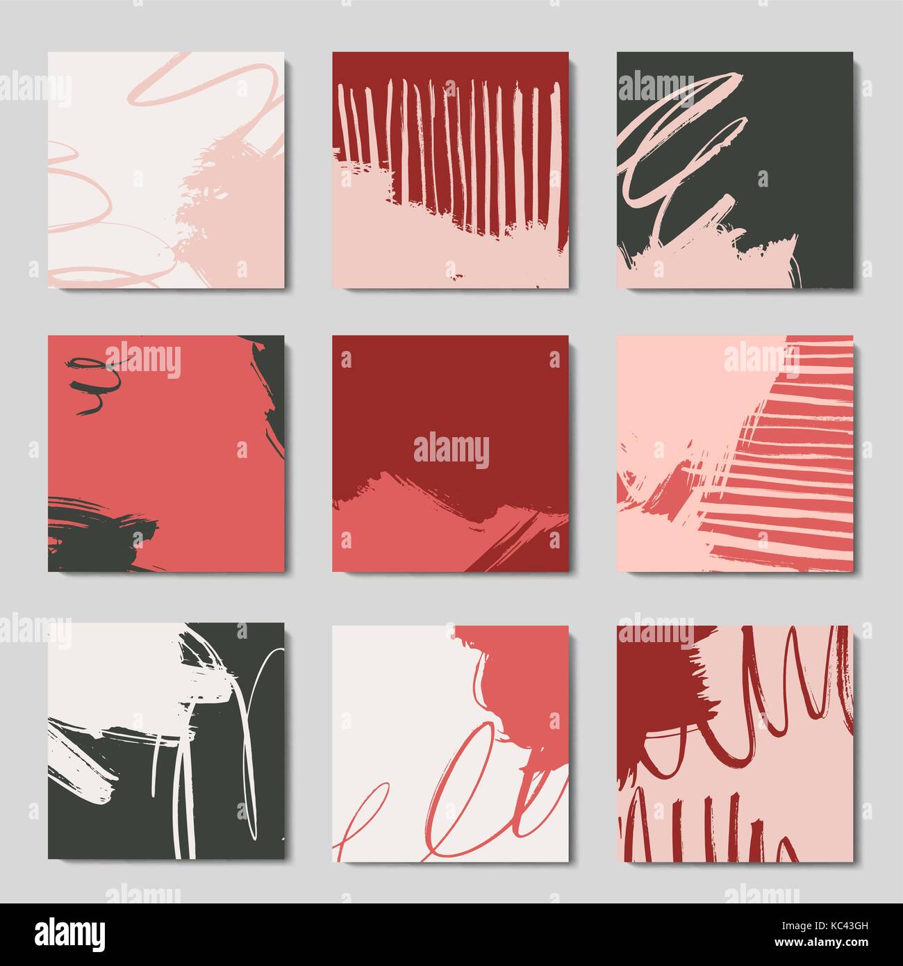 Modern brush vector postcard template Stock Vector Image & Art - Alamy