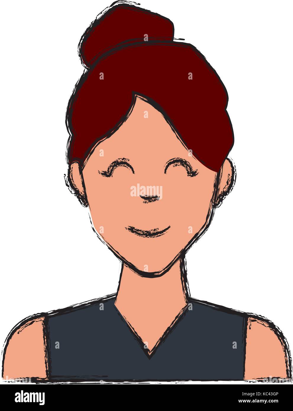 Woman smiling cartoon Stock Vector Image & Art - Alamy