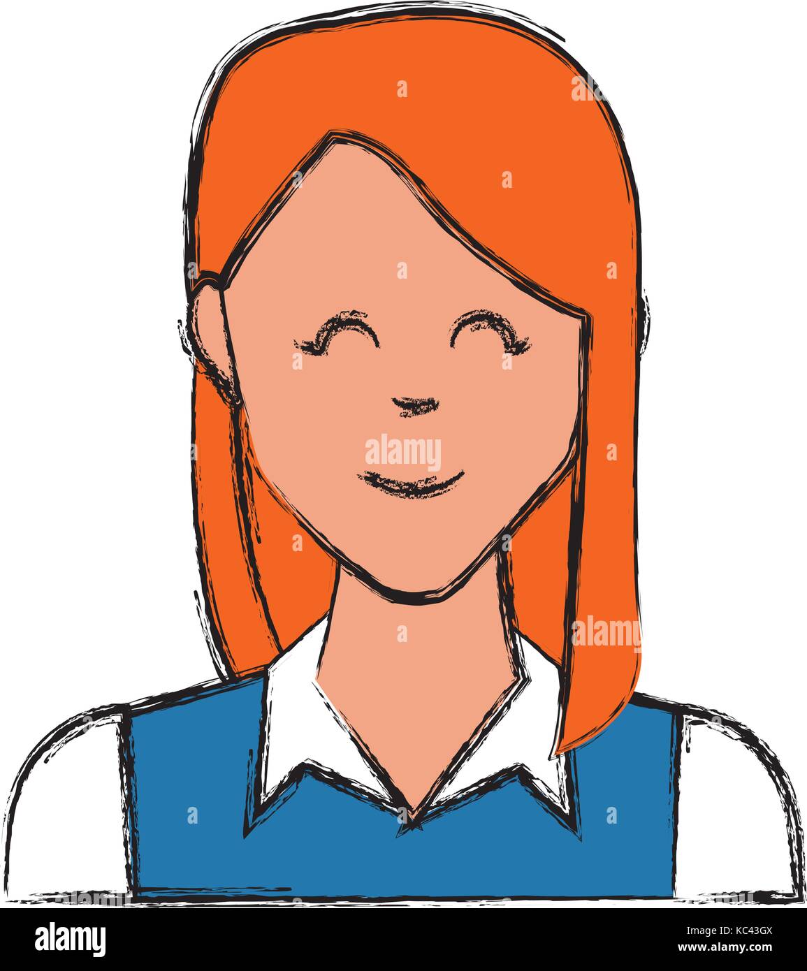 Woman smiling cartoon Stock Vector Image & Art - Alamy