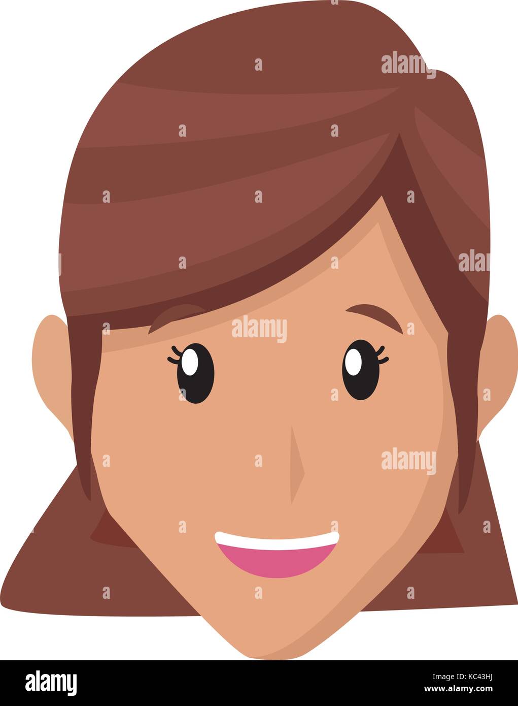 Woman smiling cartoon Stock Vector Image & Art - Alamy