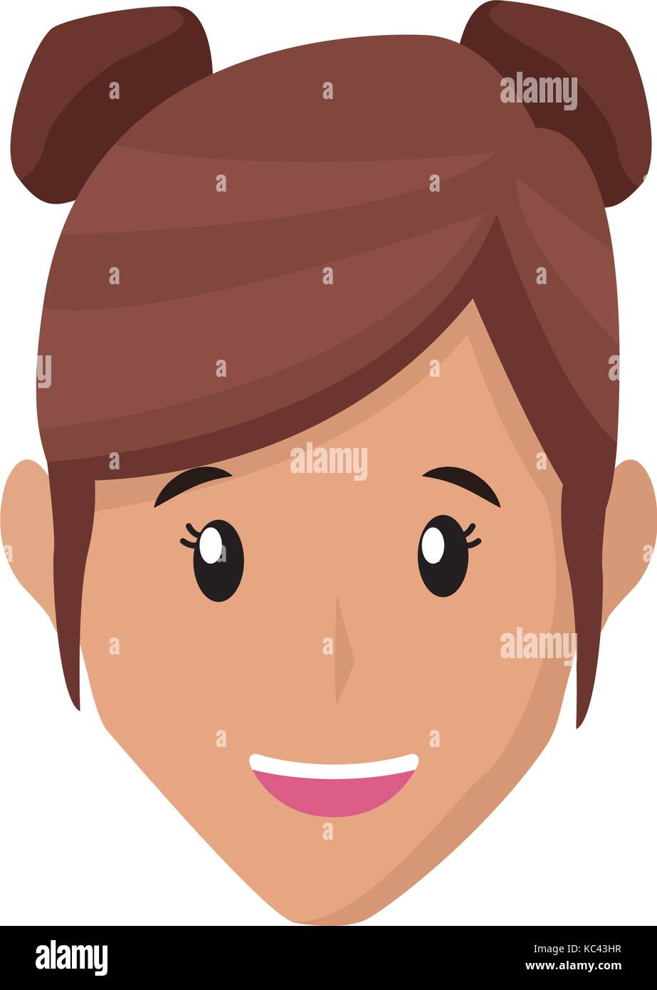 Woman smiling cartoon Stock Vector Image & Art - Alamy