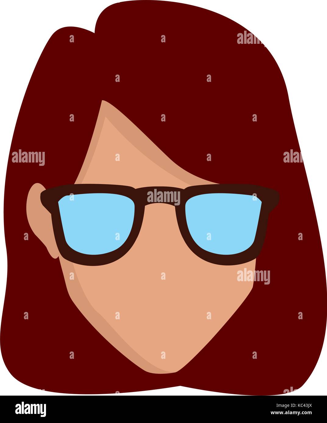 Woman with glasses Stock Vector Image & Art - Alamy