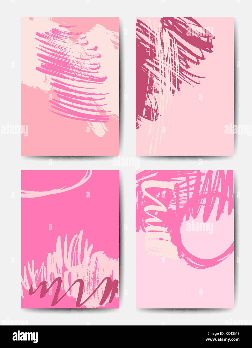 Modern brush vector postcard template Stock Vector Image & Art - Alamy