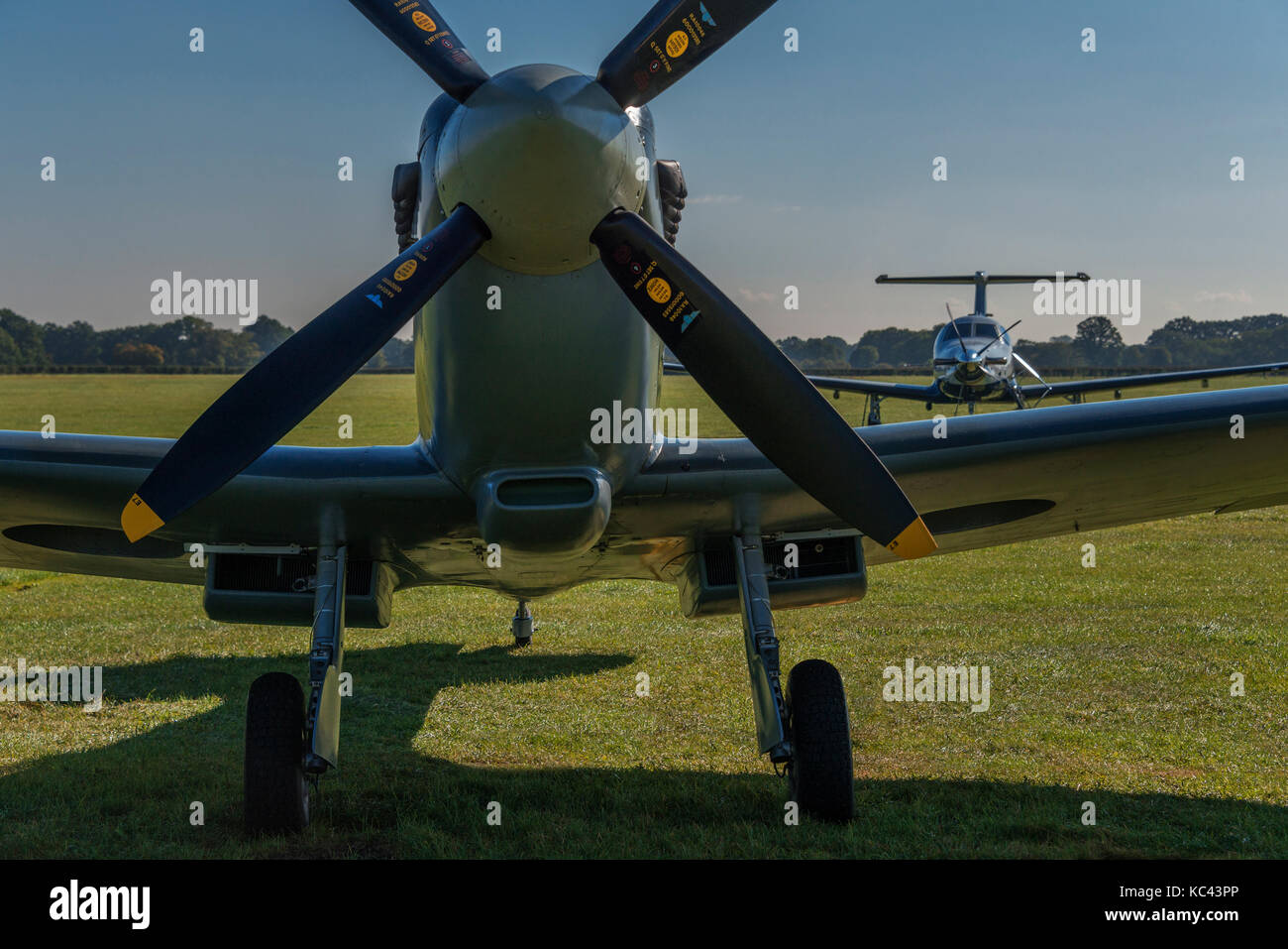 A restored, Second World War, two-seat, Supermarine Spitfire Stock ...