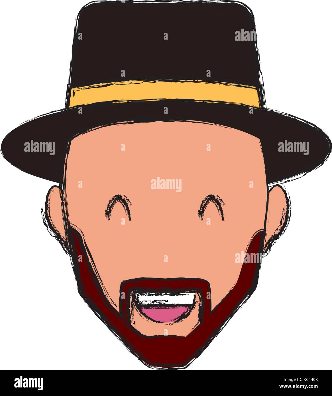 Adult man with hat smiling Stock Vector Image & Art - Alamy