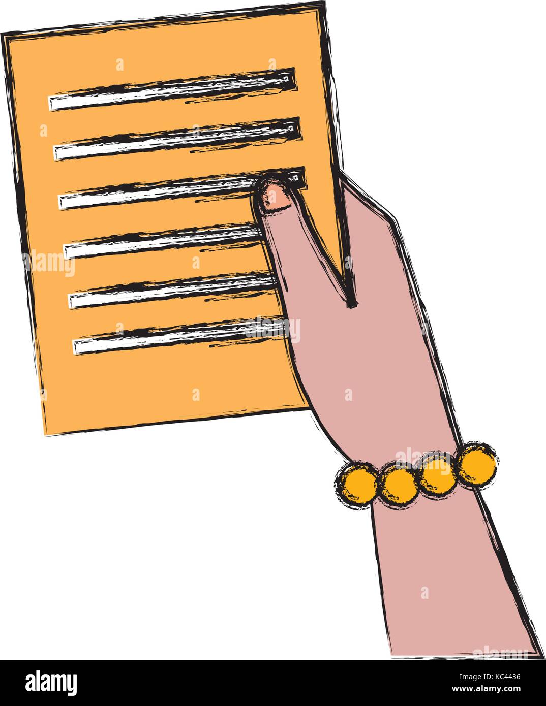 Hand holding document Stock Vector Image & Art - Alamy