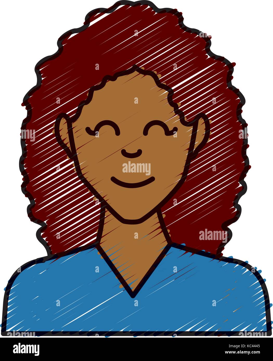 Avatar smiling black female Stock Vector Images - Alamy