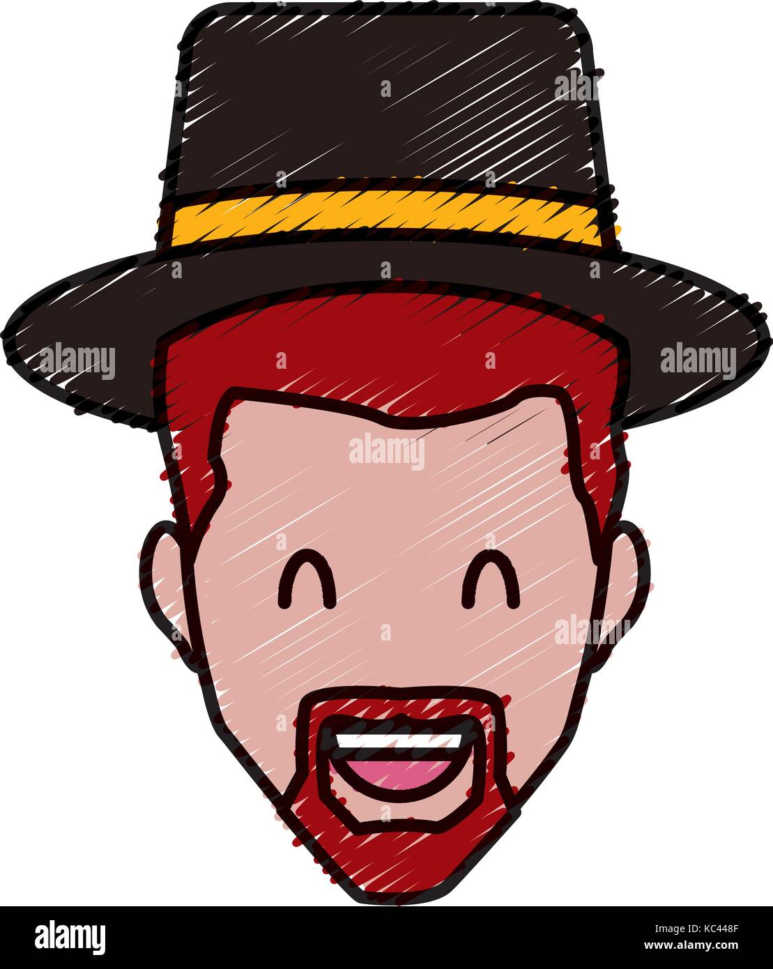 Adult man with hat smiling Stock Vector Image & Art - Alamy