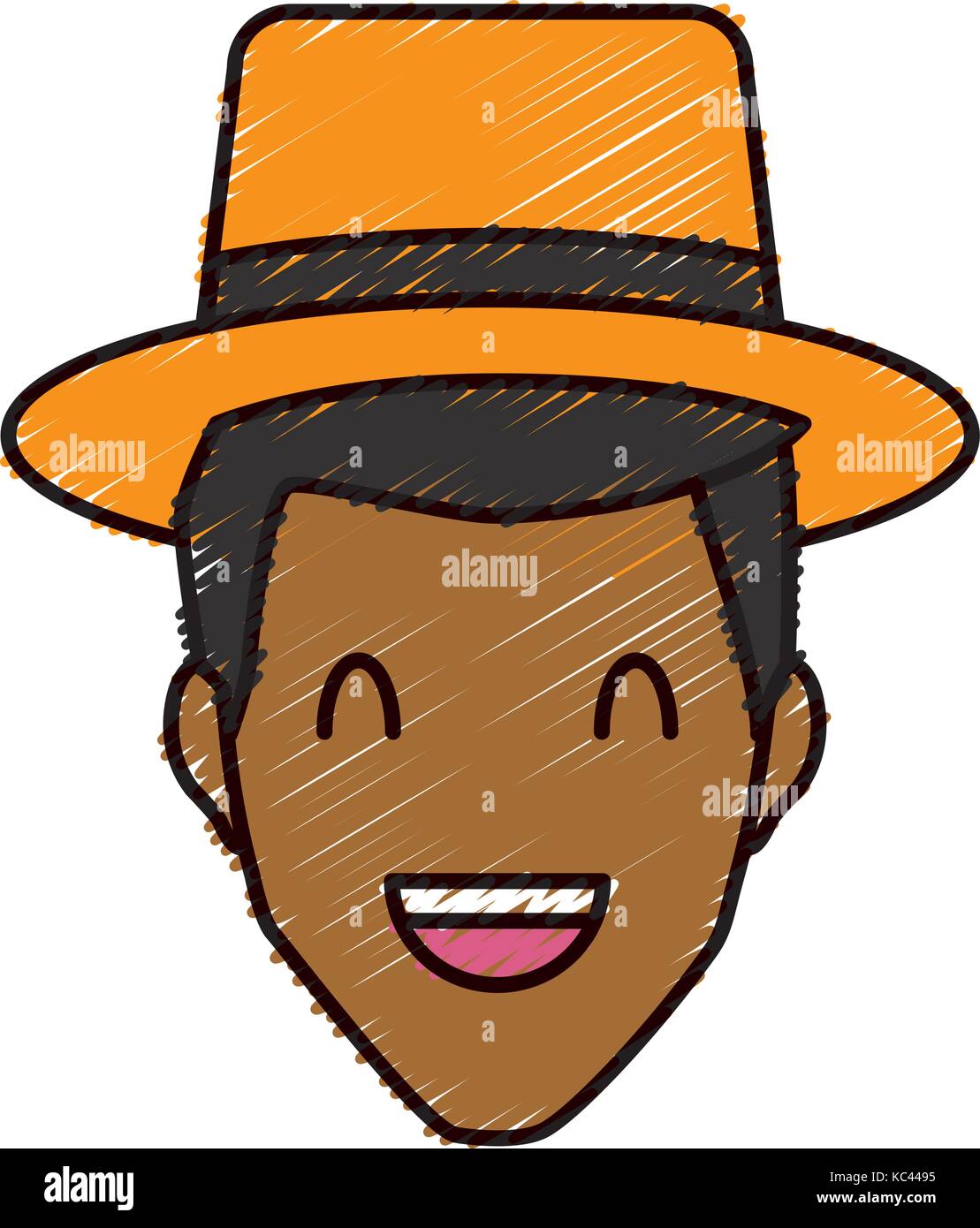 Adult man with hat smiling Stock Vector Image & Art - Alamy