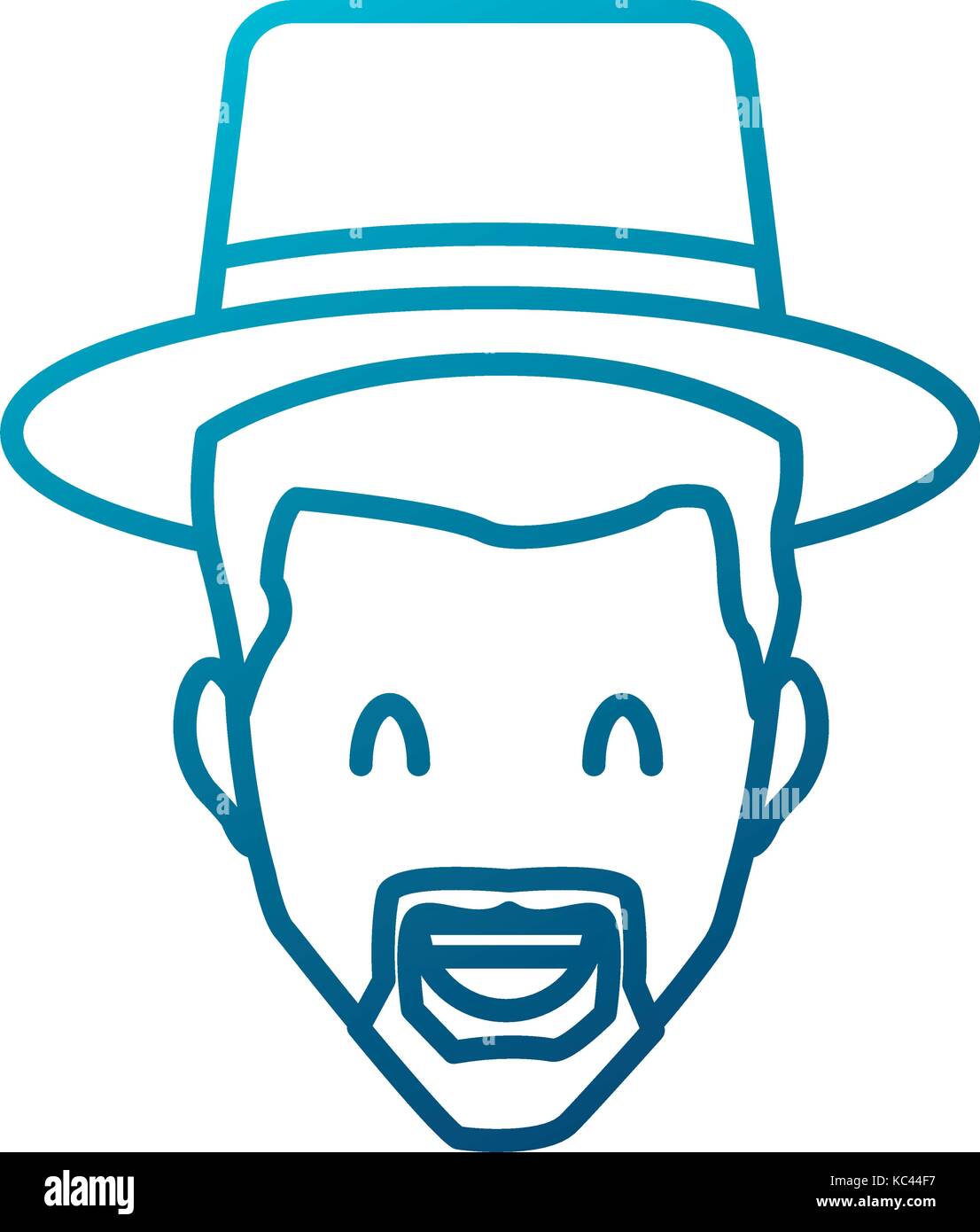 Adult man with hat smiling Stock Vector Image & Art - Alamy