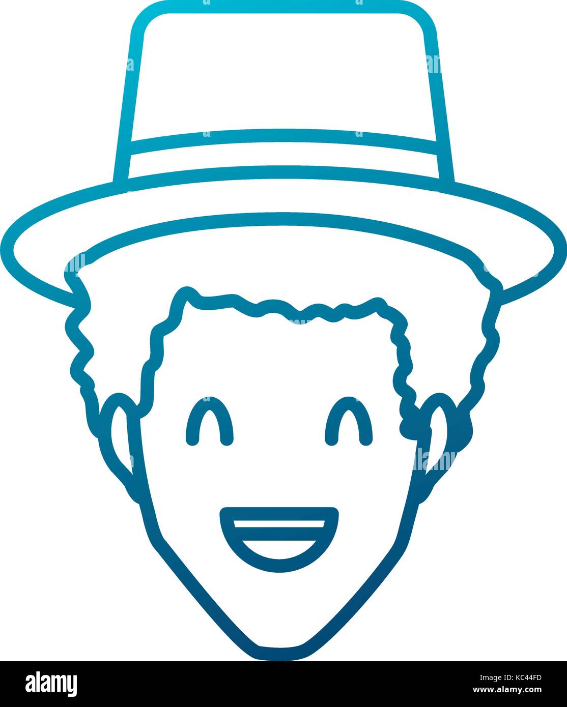 Adult man with hat smiling Stock Vector Image & Art - Alamy
