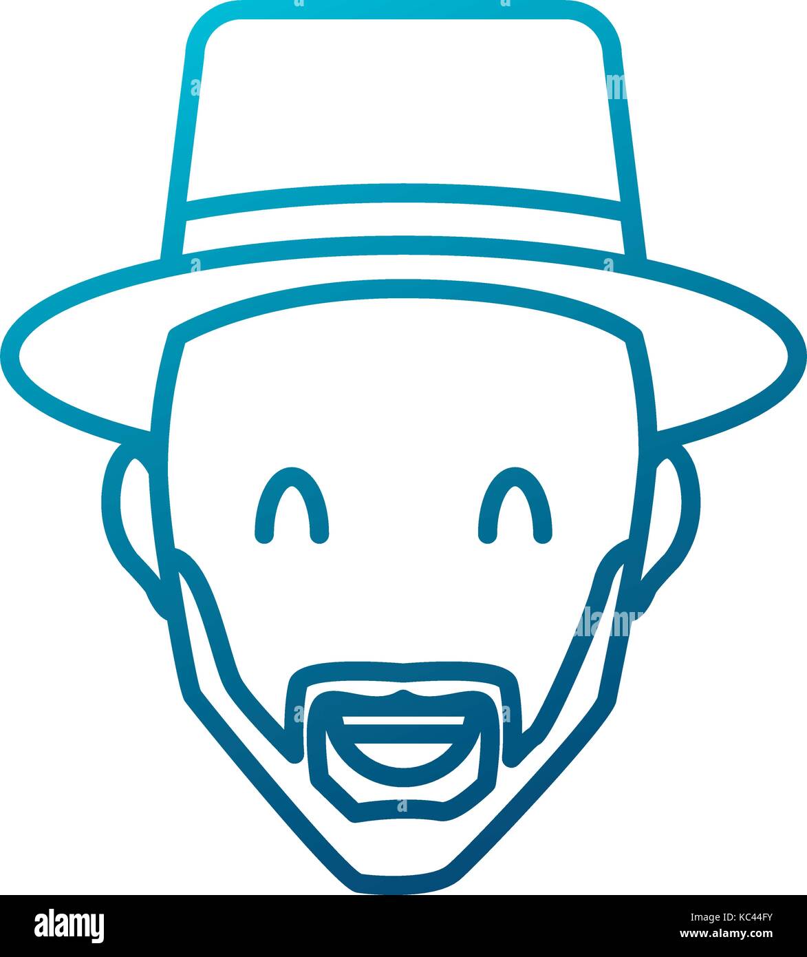 Adult man with hat smiling Stock Vector Image & Art - Alamy