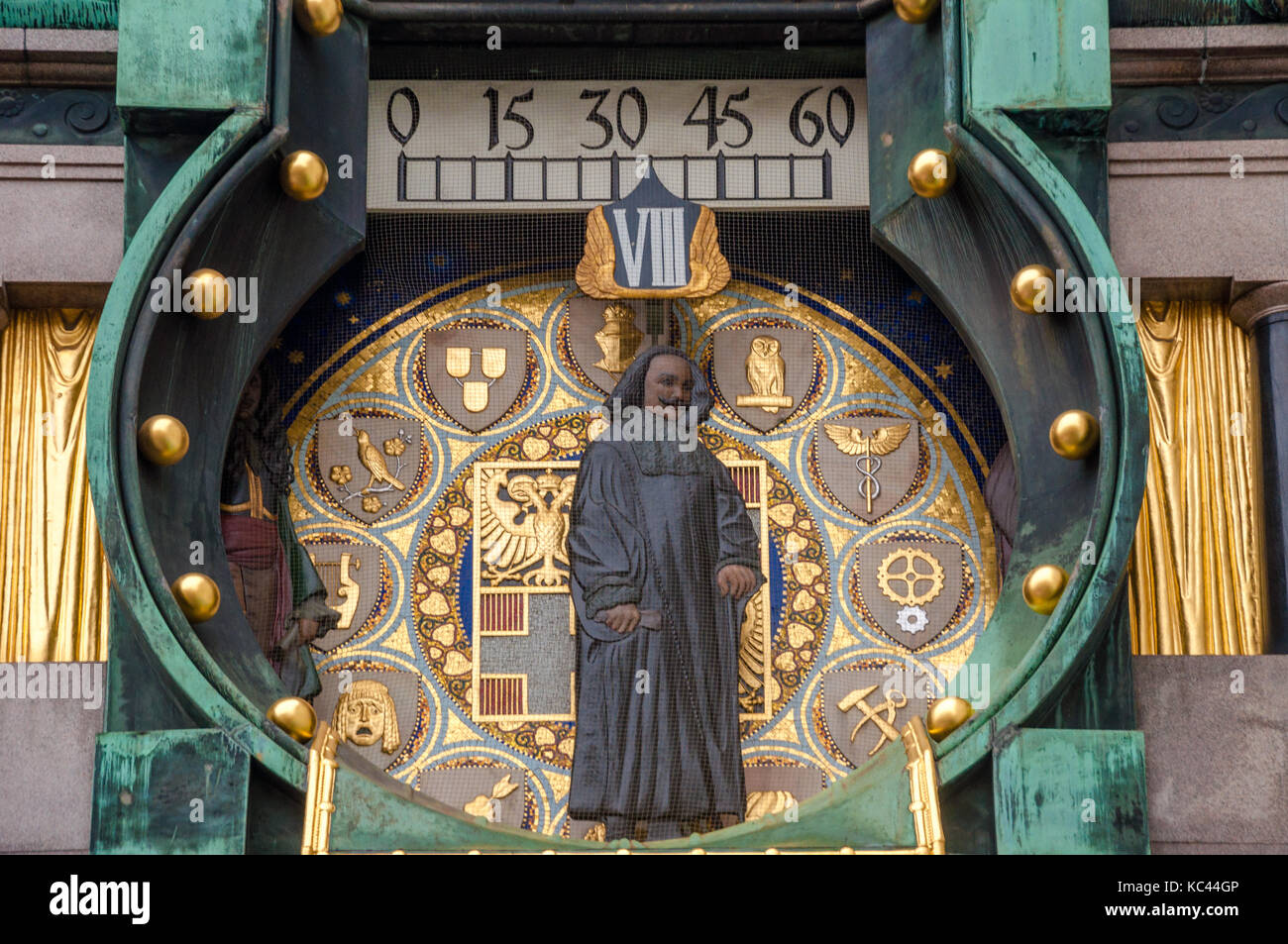 Anker Clock, Vienna Stock Photo - Alamy