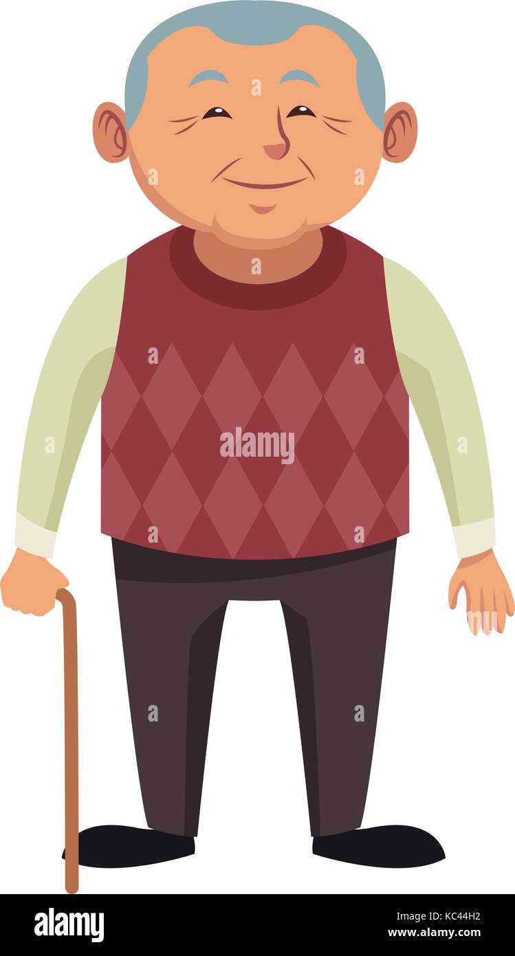 Cute grandfather cartoon Stock Vector Image & Art - Alamy