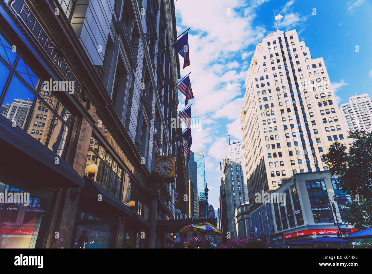 NEW YORK, NY - September 3rd, 2017: Detail of Herald Square in Midtown ...