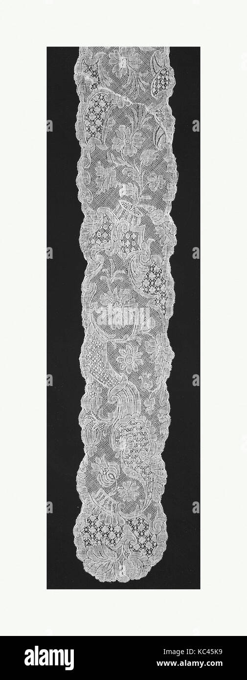 Lappets, first half 18th century, Franco-Flemish, Linen, bobbin lace, L ...