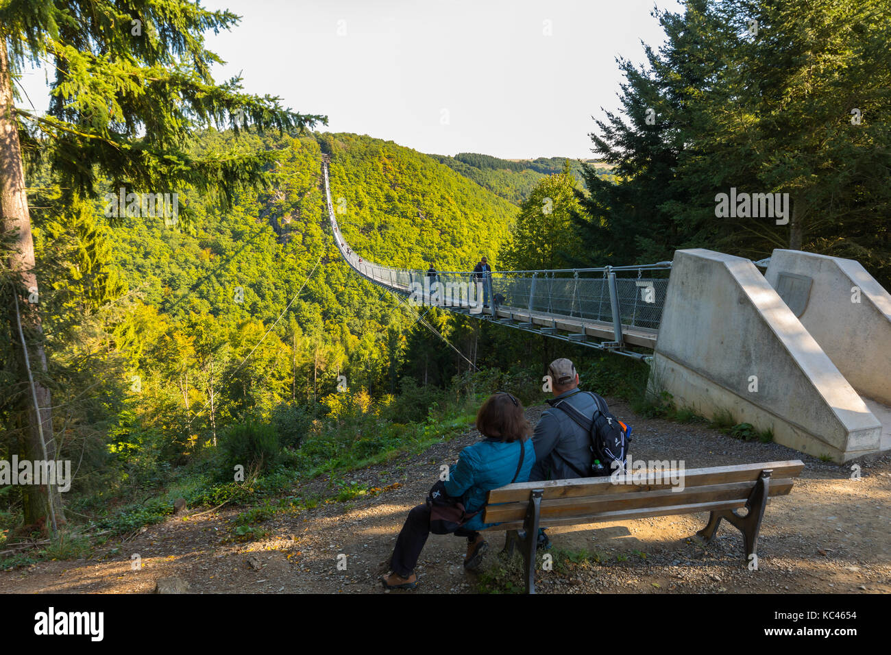 The Hängeseilbrücke Geierlay (Suspension bridge Geierlay) is a bridge ...