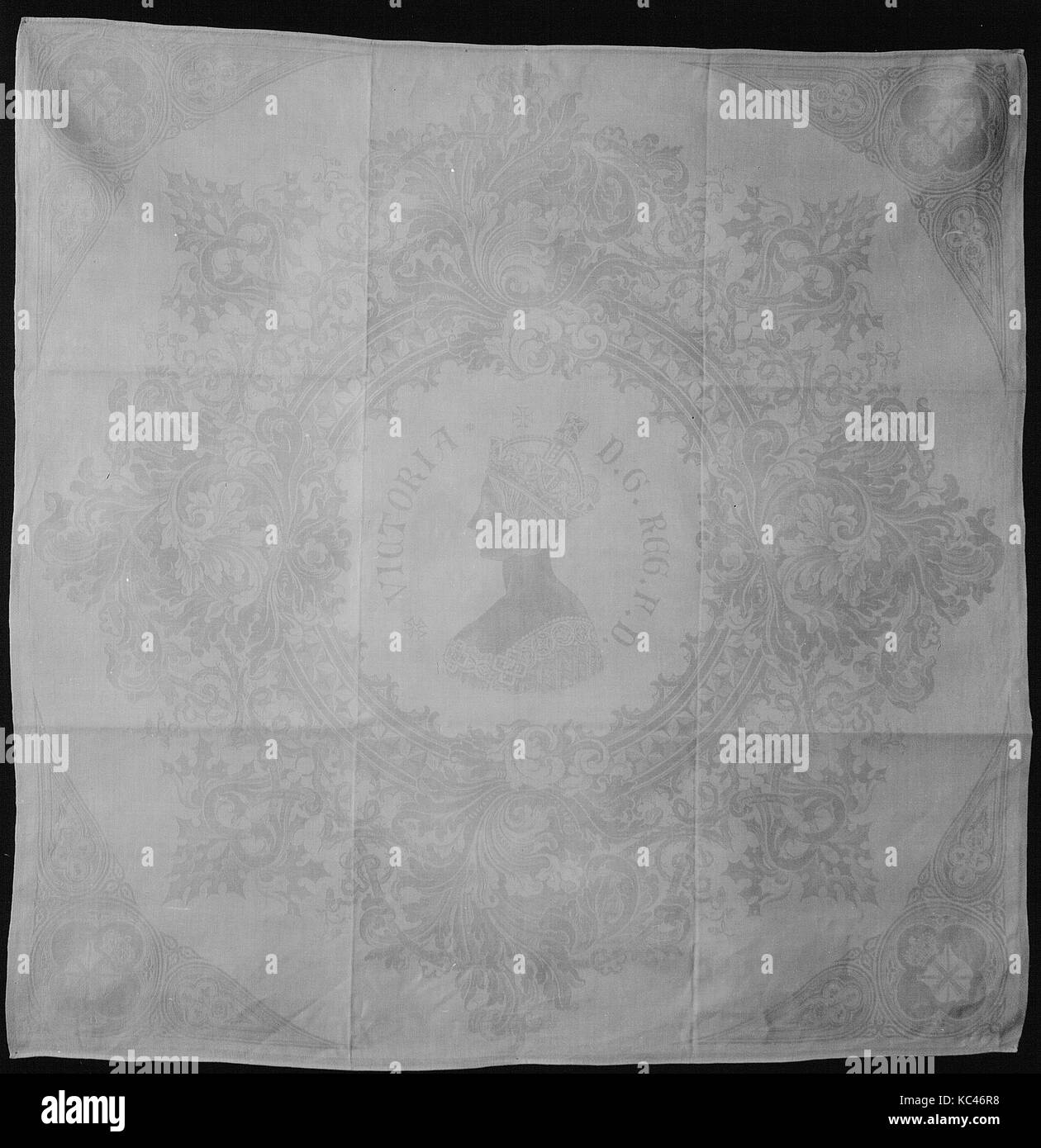 Napkin, mid-19th century, British, Linen, 31 x 31 inches (78.7 x 78.7 ...