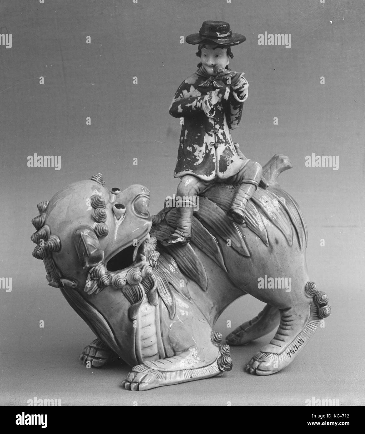 European Sitting on a Lion, late 17th–early 18th century Stock Photo ...