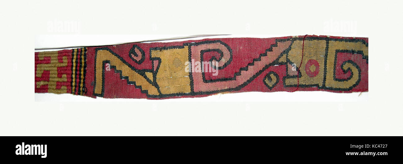 Sash or Headband, 8th–9th century, Peru, Rio Grande de Nasca, Nasca ...