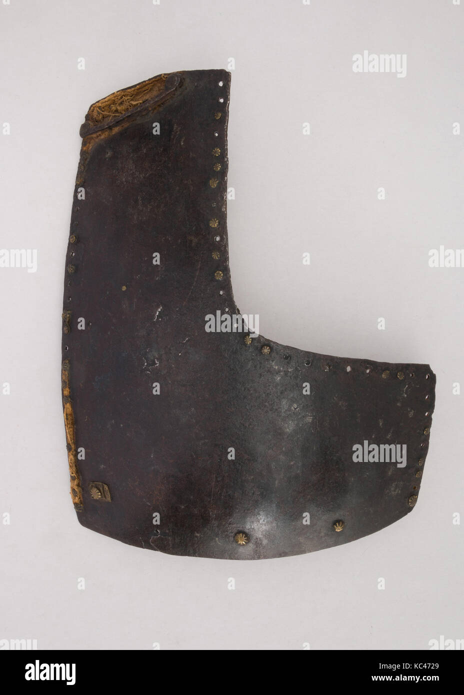 Left Half of a Breastplate, ca. 1400–1450, Italian, Steel, copper alloy ...