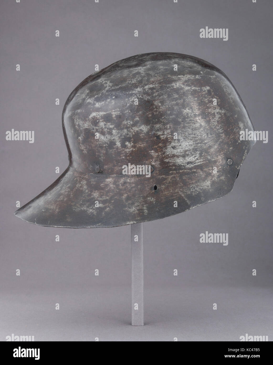 Sallet, late 15th century, Spanish or Italian, Steel, pigment, H. 8 in ...