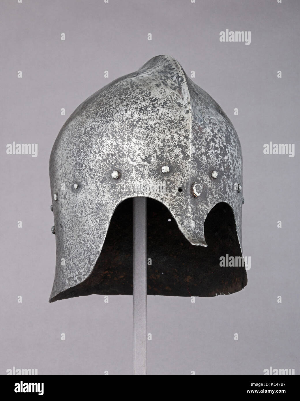 Barbute with Nasal, ca. 1450, Italian, Steel, H. 9 5/8 in. (24.4 cm); W ...